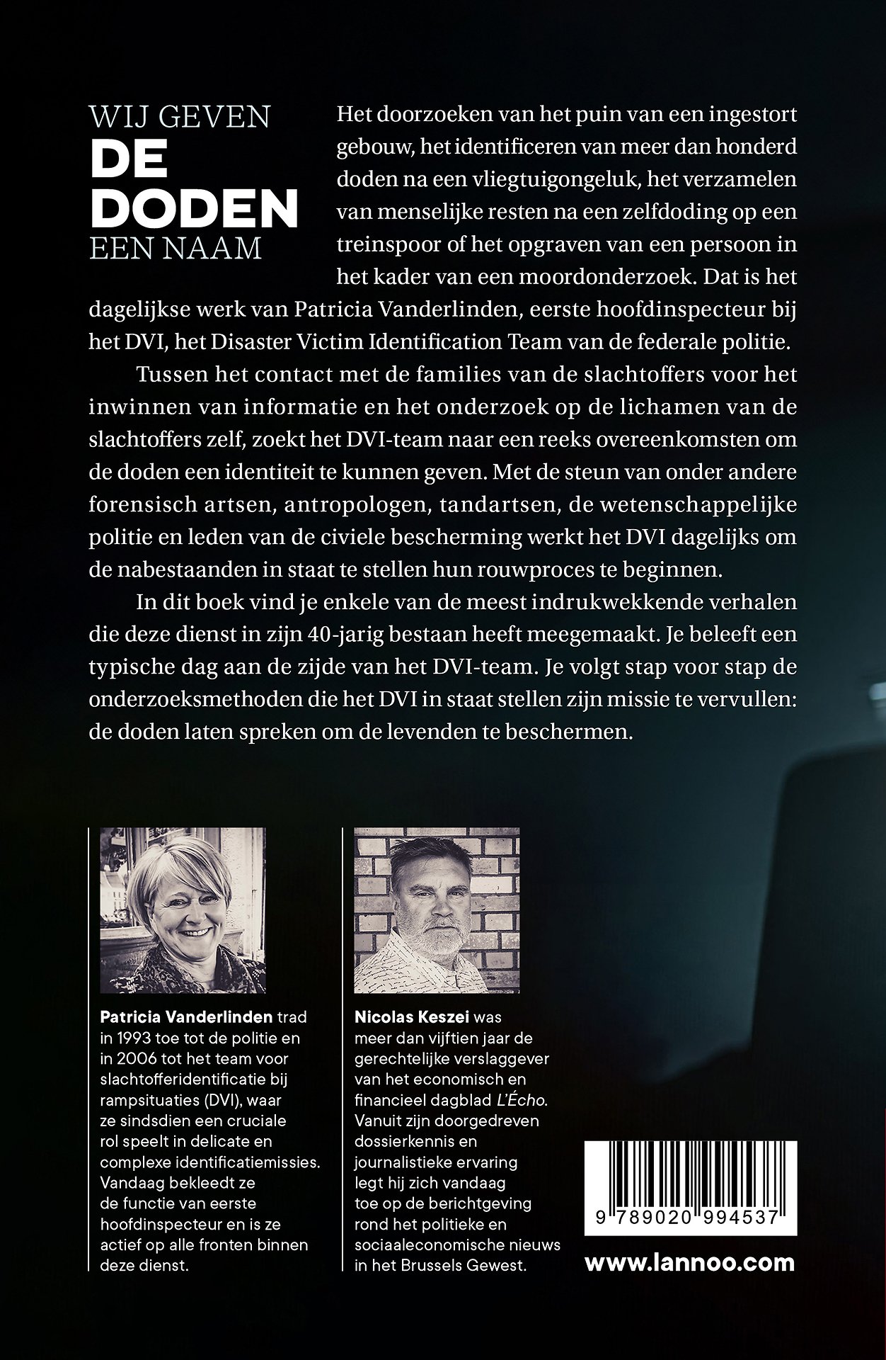 Wij geven de doden een naam door Patricia Vanderlinden en Nicolas ...